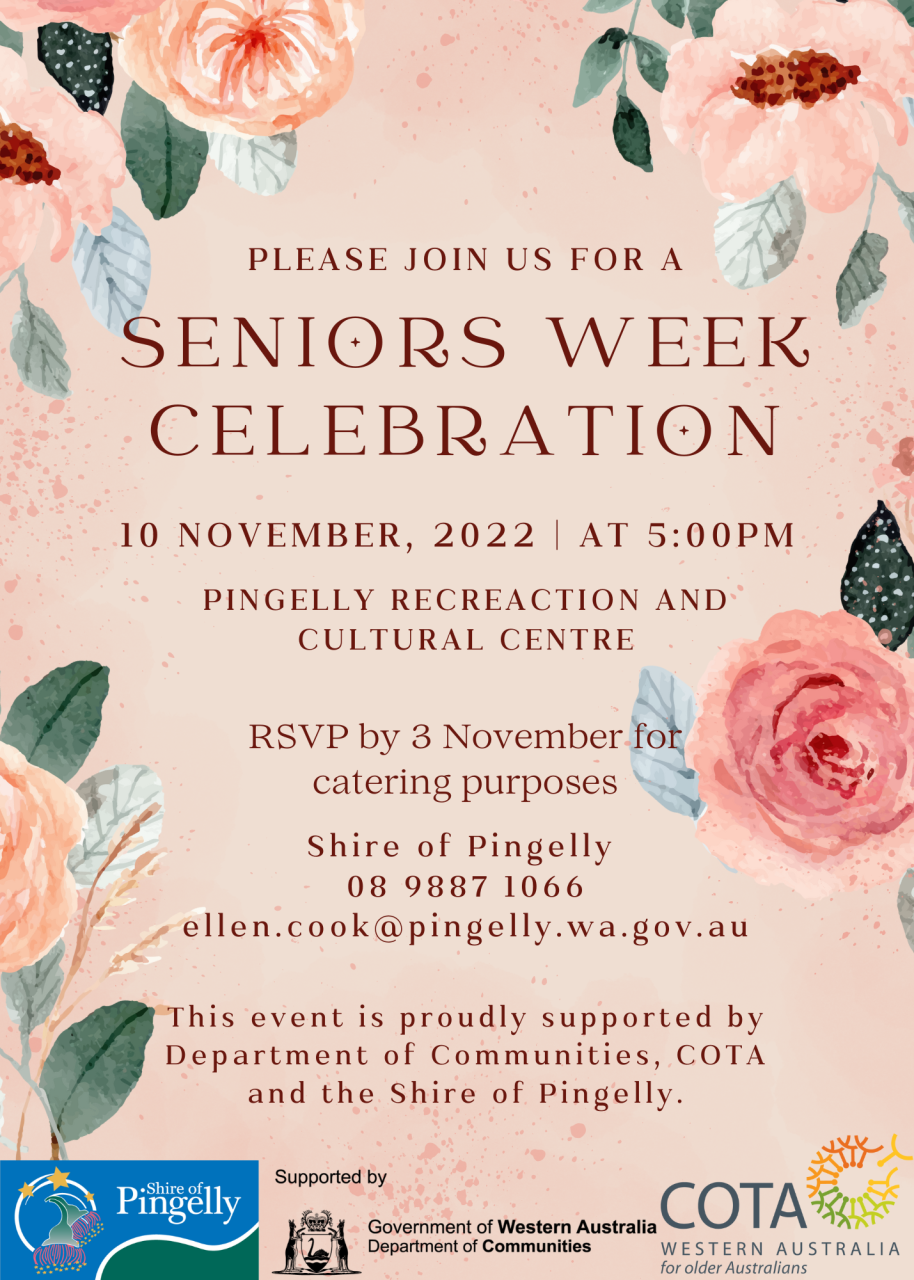 Senior's Week Celebrations » Shire of Pingelly